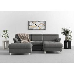 Sit & More sit&more Ecksofa &raquo;Marano L-Form&laquo; inklusive Kopfteilverstellung, wahlweise mit Bettfunktion, Bettkasten grau 98% Polyester, 2% Polyamid