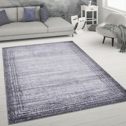Paco Home Teppich &raquo;Catania 842&laquo; rechteckig 13 mm H&ouml;he Kurzflor, meliert, modernes Design, mit Bord&uuml;re grau Polyester, Polypropylen