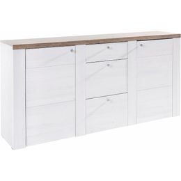 OTTO home Sideboard &raquo;Larona, zeitlose Kommode mit 2 T&uuml;ren, 3 Schubk&auml;sten, T&uuml;rkommode,&laquo; H&ouml;he 84 cm, viel Stauraum, Anrichte mit dekorativer Rahmenoptik