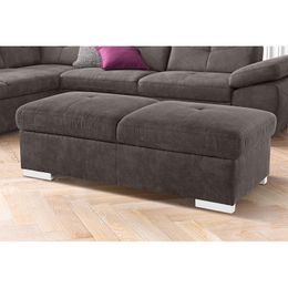 exxpo - sofa fashion Hocker &raquo;Spring Bankhocker, guter Sitzkomfort und tolle Verarbeitungsdetails&laquo; braun NaturLEDER (echtes Rindsleder) in Sitz und 