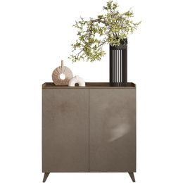 Home Affaire Highboard &raquo;Tray, Breite 121, H&ouml;he 126 cm mit 2 T&uuml;ren&laquo; Top "Tablet", Push-to-open Funktion braun