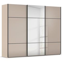 Rauch Schwebet&uuml;renschrank &raquo;Kleiderschrank Schrank Garderobe Schlafzimmerschrank SCALE-TRIO&laquo; edle dreigeteilte Front mit 2 Zierleisten Spiegel/Glas 
