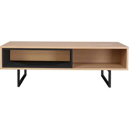Inosign Couchtisch &raquo;Eileen&laquo; Ablagetisch Eiche Dekor schwarz MDF, Metall