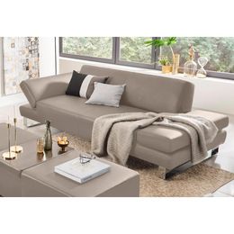 W.Schillig 3-Sitzer &raquo;taboo Designsofa mit hohem Sitzkomfort&laquo; mit &Uuml;bertiefe, inklusive Armlehnenverstellung braun Flachgewebe S22 (100% Polyester);