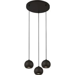 Searchlight H&auml;ngeleuchte &raquo;Eindhoven 3Lt Pendant - Sand Black Metal&laquo; GU10 1 Stk.
