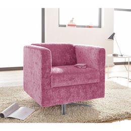 Home Affaire Sessel &raquo;Bob Drehsessel, Clubsessel und Cocktailsessel - alles passt&laquo; drehbar mit Sternfu&szlig; rosa Feinstruktur weich (92% Polyester, 8% 