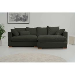 Home Affaire Ecksofa &raquo;Coray&laquo; Breite 266 cm, extra weich und kuschelig, mit Federn und Daunen gr&uuml;n 100% Polyester