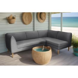 DOMO collection Sofa-Eckelement &raquo;Filho, individuell erweiterbar&laquo; Polsterm&ouml;bel f&uuml;r Terrasse, Garten und Balkon, speziell f&uuml;r Outdoor grau 88% Olefin, 