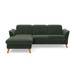Sit & More sit&more Ecksofa &raquo;Romero L-Form&laquo; wahlweise mit oder ohne Relax-Funktion, Bettfunktion, Bettkasten gr&uuml;n 90% Polyester 10%Polyamid