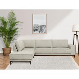 OTTO home Ecksofa &raquo;Casina&laquo; mit abgerundeter Ottomane, in einem weichen Chenille-Stoff beige 90%Polyester, 10% Nylon