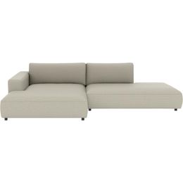 Musterring Ecksofa &raquo;Lucia&laquo; verschiedene Farben, gro&szlig;er Longchair mit Armlehne, B330 x T190 cm silber 100% Polyester