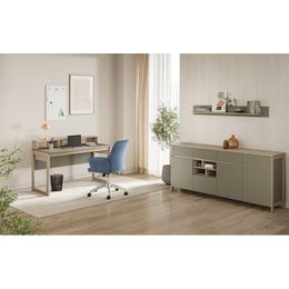 Home Affaire B&uuml;rom&ouml;bel-Set &raquo;Stranda im Scandi-Style, Home Office, B&uuml;ro in zwei Farben verf&uuml;gbar&laquo; 3 Stk. tlg. enth&auml;lt Schreibtisch, Sideboard und 