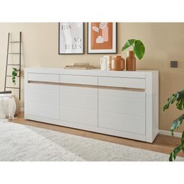 Home Affaire Sideboard &raquo;Chester, moderne Anrichte, Kommode mit Stauraum, Schrank, Wei&szlig; Matt&laquo; 1 Stk. tlg. austauschbare Blende in Griffleiste, 