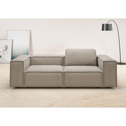 Home Affaire 2-Sitzer &raquo;Watertown, modernes Sofa 246 cm breit, auch in Feincord&laquo; stilvolles Sofa f&uuml;r 2 Personen mit extra breiter Sitzfl&auml;che beige 95% 