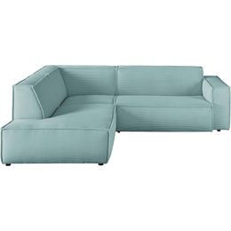 3C Candy Ecksofa &raquo;Matteo in elegant, kubischer Formensprache, bequem, L-Form&laquo; mit auff&auml;lliger Kedernaht, Cord-Bezug, Lounge-Charakter, OTTOs Choice 