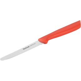 Tefal Universalk&uuml;chenmesser &raquo;Colorfood&laquo; gezahnt, 10 cm, Klinge aus deutschem Edelstahl, ergonomischer Griff Edelstahl, Kunststoff