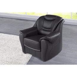 Sit & More sit&more Sessel &raquo;Bansin&laquo; schwarz Luxus-Microfaser ALTARA NUBUCK (100% Polyester);SOFTLUX -Kunstleder;NaturLEDER (echtes Rindsleder)/Korpus SOFTLUX -