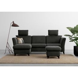 Home Affaire Ecksofa &raquo;Trelleborg L-Form&laquo; wahlweise mit Bettfunktion und Bettkasten, inkl. Federkern-Polsterung grau 95% Polyester, 5% Polyamid