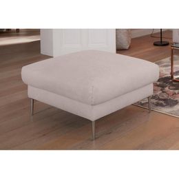 Trendmanufaktur Hocker &raquo;Lille, elegant und bequem durch Komfortsitzh&ouml;he 46cm, hoher Fu&szlig;&laquo; beige Struktur fein (95% Polyester; 5% Nylon);Struktur mit 