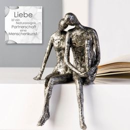 Casablanca by Gilde Dekofigur &raquo;Skulptur Couple&laquo; silber Polyresin (Kunststein)