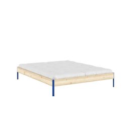 Karup Design Bettgestell &raquo;CORE BED Bodenbett, Holzrahmen, Futonbett, Jugendbett, Holzbett&laquo; Massivholzbett mit Lattenrost, Kiefer massiv, Doppelbett ohne Kopfteil