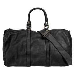 Forty Damen forty&deg; Reisetasche echt Leder, Made in Italy schwarz