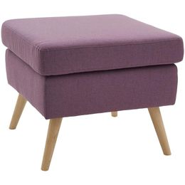 Home Affaire Hocker &raquo;Salla&laquo; Bezug auch in Luxus-Microfaser in Teddyfelloptik lila Samtcord (92% Polyester 8% Polyamid);Struktur (100% Polyester);
