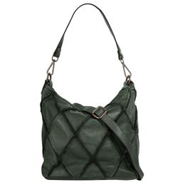 Samantha Look Damen Henkeltasche echt Leder, Made in Italy gr&uuml;n