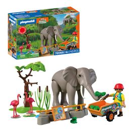 Playmobil Konstruktions-Spielset &raquo;Elefant mit Tierpfleger (72068), Animals & Friends&laquo; Made in Europe Konstruktions-Spielset