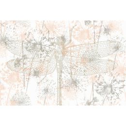 ARCHITECTS PAPER Fototapete &raquo;Atelier 47 Dragon Fly 2&laquo; floral glatt Vlies, Wand, Schr&auml;ge, Decke orange Vlies