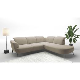 Sit & More sit&more Ecksofa &raquo;Zoe&laquo; ink.Sitztiefenverstellung, wahlweise mit Kopfteilverstellung beige 95% Polyester, 5% Polyamid