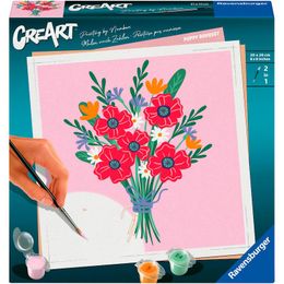 Ravensburger Malen nach Zahlen &raquo;CreArt, Mohnblumenstrau&szlig;&laquo; f&uuml;r Erwachsene; Made in Europe bunt