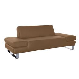 W.Schillig 2-Sitzer &raquo;taboo Designsofa mit hohem Sitzkomfort&laquo; mit Normaltiefe, inklusive Armlehnenverstellung braun Flachgewebe S22 (100% Polyester);