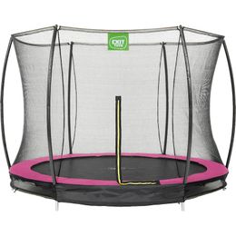 EXIT Gartentrampolin &raquo;Silhouette Ground&laquo; &Oslash; 244 cm mit Sicherheitsnetz rosa