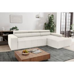 DOMO collection Ecksofa &raquo;Brandon gro&szlig;e Ausf&uuml;hrung B/T/H: 289/177/80 cm, auch in Leder und Cord&laquo; mit Kopfteilverstellung, wahlweise 