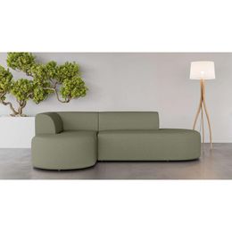 OTTO home Ecksofa &raquo;Ecksofa Tvinne mit Ottomane links oder rechts bestellbar&laquo; L-Form, mit Wellenunterfederung, BxTxH 260x170x73 cm gr&uuml;n 100% Polyester