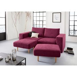 LOOKS by Wolfgang Joop 3-Sitzer &raquo;Looksv&laquo; Verwandlungssofa: aus Sofa wird Sofa mit 2 Hockern lila