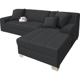DOMO collection Ecksofa &raquo;Turah incl. Zierkissen, moderne Steppung, auch in Leder&laquo; wahlw. mit Bettfunktion, L-Form, B/T: 239/152cm, Unser 