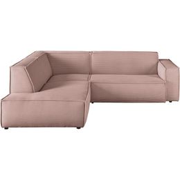 3C Candy Ecksofa &raquo;Matteo in elegant, kubischer Formensprache, bequem, L-Form&laquo; mit auff&auml;lliger Kedernaht, Cord-Bezug, Lounge-Charakter, OTTOs Choice 