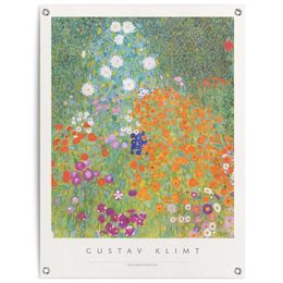 Reinders Poster &raquo;Gustav Klimt - Bauerngarten&laquo; Outdoor f&uuml;r Garten oder Balkon bunt Leinwand