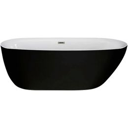 Sanotechnik Badewanne &raquo;Melbourne&laquo; H&ouml;he 56 cm Vorrichtung f&uuml;r Ablaufschlauch Ma&szlig;e: 170x75x56cm schwarz Acryl