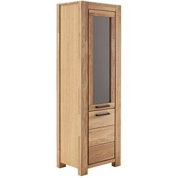 MCA living Vitrine &raquo;SILIAS Vitrine Rechts&laquo; 1 Stk. tlg. ged&auml;mpfte T&uuml;ren beige Holzwerkstoff, Massivholz