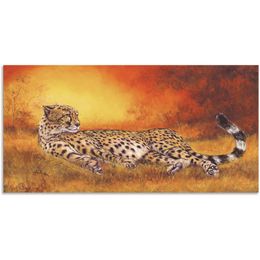 Artland Wandbild &raquo;Gepard&laquo; Geparden Bilder 1 Stk. tlg. als Alubild, Leinwandbild in verschied. Gr&ouml;&szlig;en orange