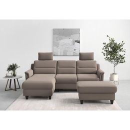Sit & More sit&more Ecksofa &raquo;Far&ouml; L-Form&laquo; inklusive Federkern, wahlweise mit Bettfunktion und Bettkasten grau