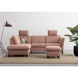 Home Affaire Ecksofa &raquo;Trelleborg L-Form&laquo; wahlweise mit Bettfunktion und Bettkasten, inkl. Federkern-Polsterung rosa 95% Polyester, 5% Polyamid