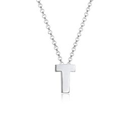 Elli Damen Kette mit Anh&auml;nger &raquo;Buchstabe T Initialen Trend Minimal 925 Silber&laquo;