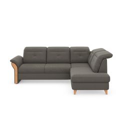 Home Affaire Ecksofa &raquo;Dangast L-Form&laquo; Kopfteilverstellung, wahlweise mit motorischer Relaxfunktion braun Luxus-Microfaser Euphora 100% Polyester, ;