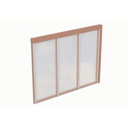 Skan Holz Carport-Seitenwand m. Polycarbonatplatten beige Holzwerkstoff