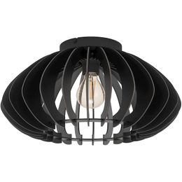 Eglo Deckenleuchte &raquo;Cossano Deckenlampe, Vintage, Retro, Japandi, E27, Flurlampe, Lampe&laquo; E27 1 Stk. Wand-/Deckenleuchte - H23,5 x &Oslash;45 cm - schwarz - 