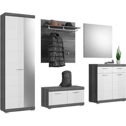 Home Affaire Garderoben-Set &raquo;SIENA, Breite 272 cm, 5-teiliges Set, individuell stellbar&laquo; Komplett-Set, best.aus: Garderobenschrank, Sitzbank, Paneel, 